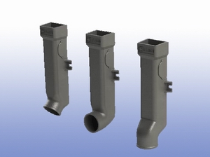 Gray Cast Iron Downspout Boots